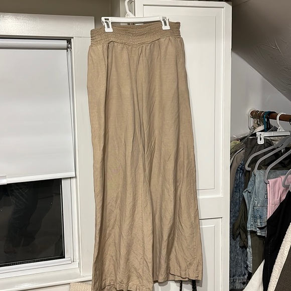 Pants & Jumpsuits | Beige Flowy Work Pants | Poshmark